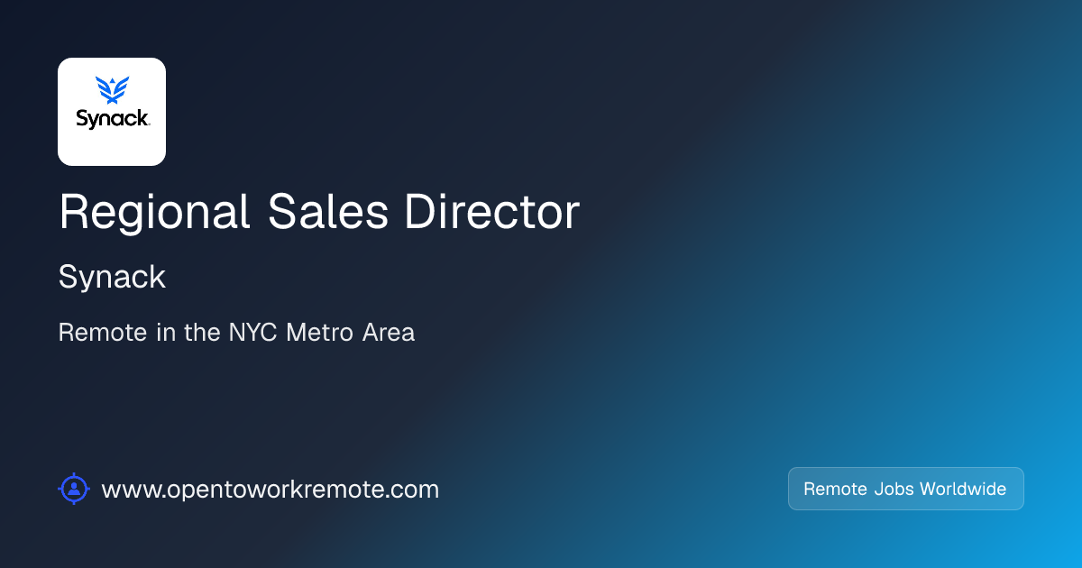 Regional Sales Director at Synack